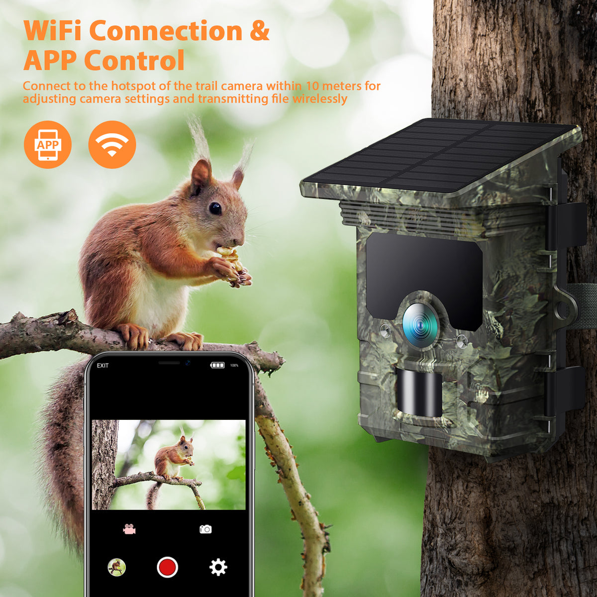 Campark TC02 Solar-Powered Trail Camera with Wi-Fi and Bluetooth | 4K ...