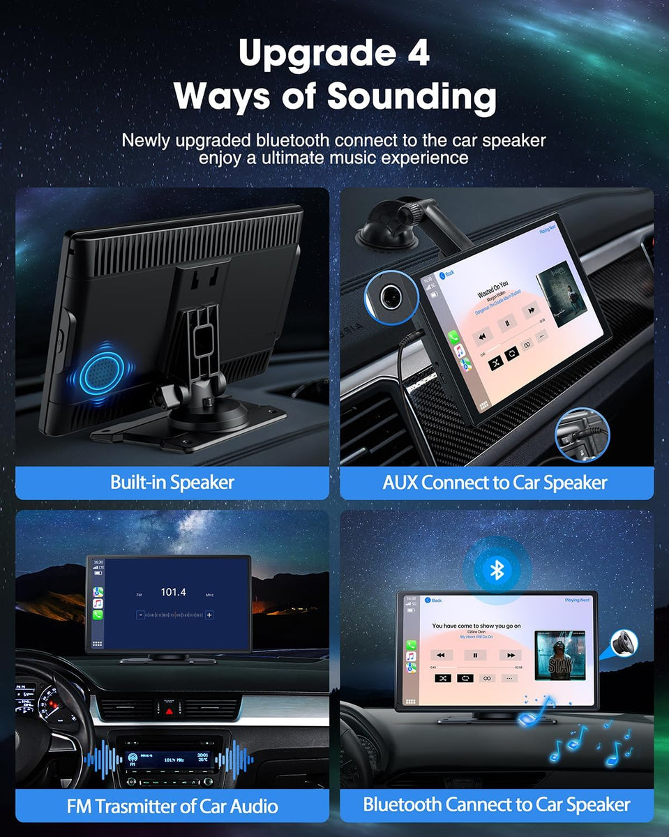 RC07 9''Car Stereo Wireless Apple Carplay & Android Auto with 2.5K Das – Campark - Focus on Cameras