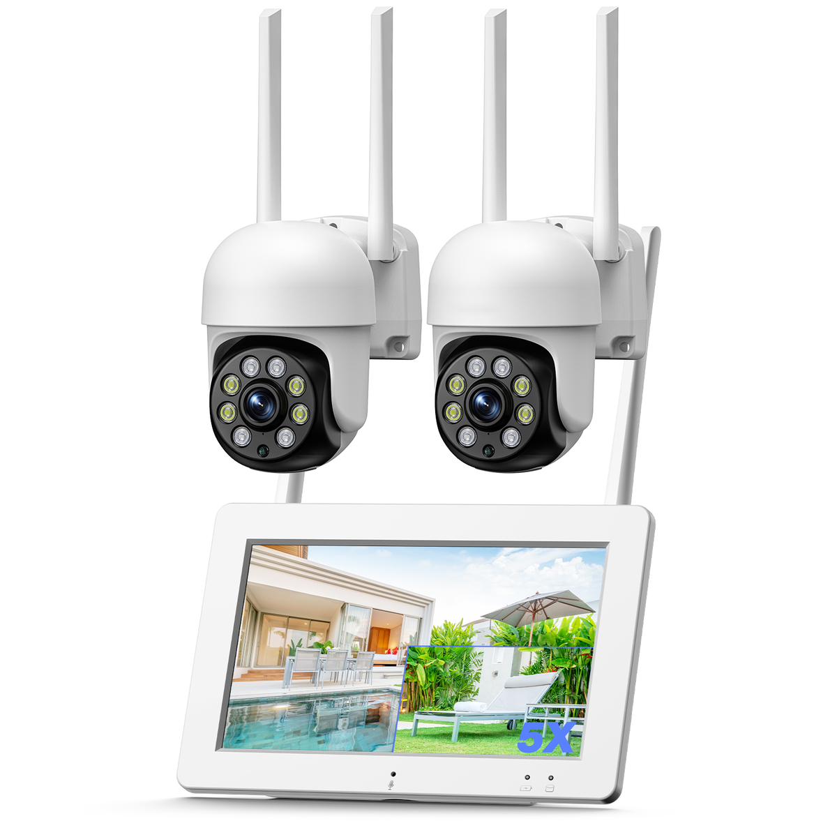 Campark SC26 3MP Wireless Security Camera System with 7''Touch Monitor ...