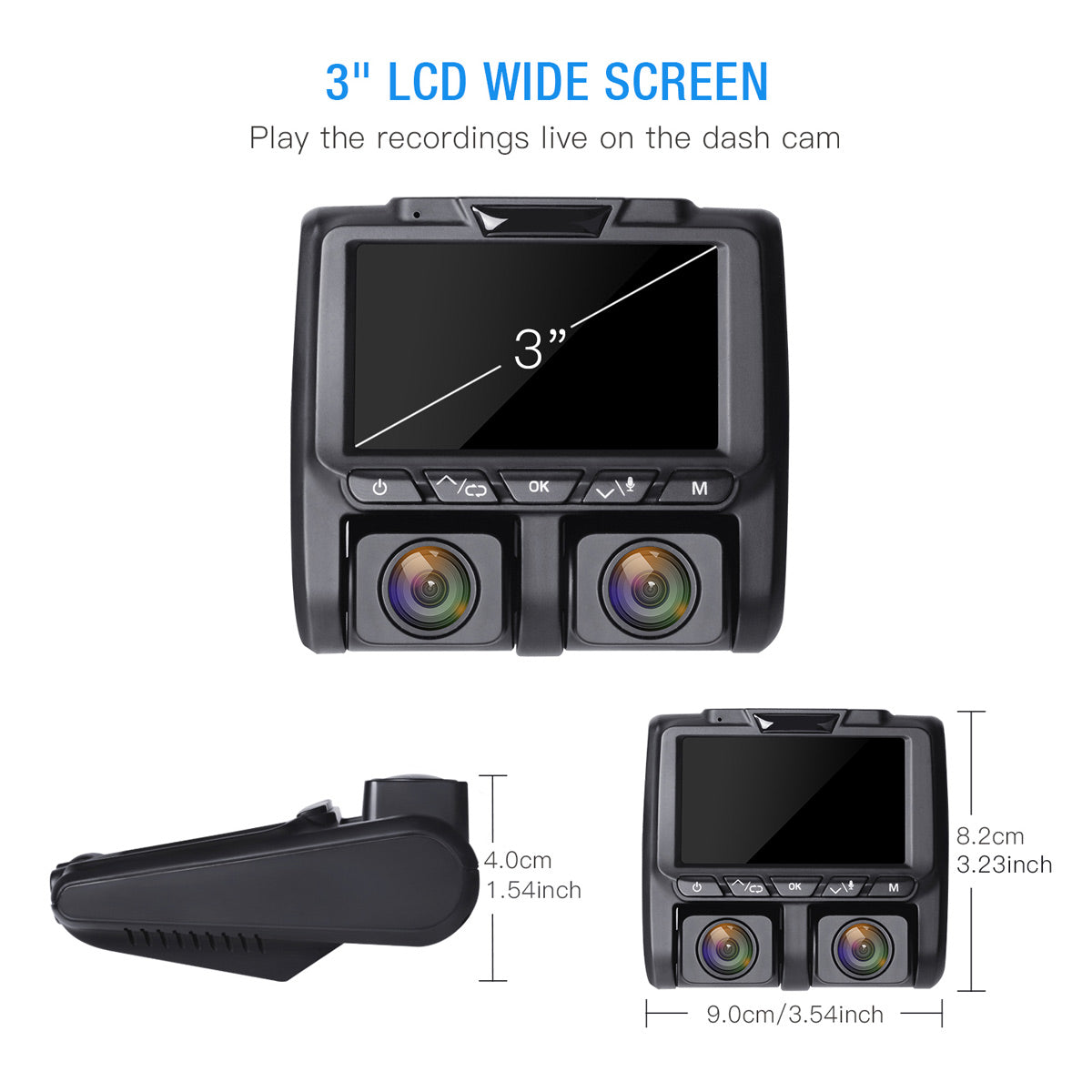 Front and Inside Dash Camera for Taxi Drivers - 1080P IR Night Vision ...