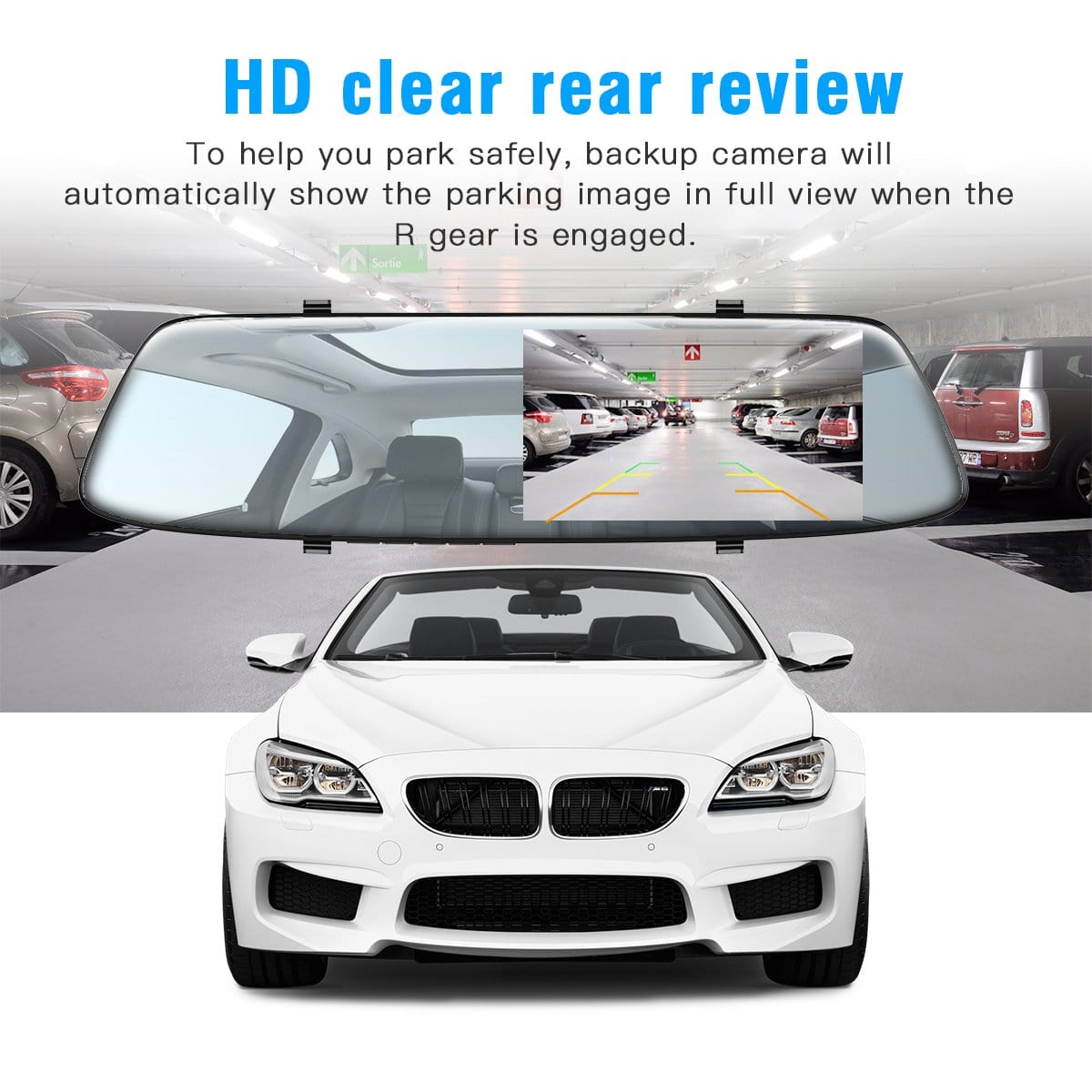 Toguard CE13 Dual Lens Dash Camera Touch Screen Front for Cars Backup ...