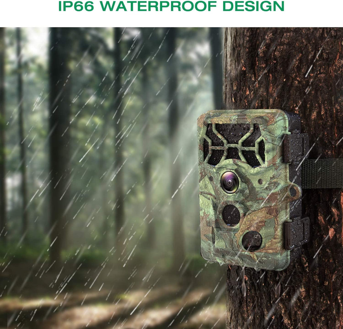 Campark T100 4K 30MP WiFi Bluetooth Trail Camera with Night Motion ...