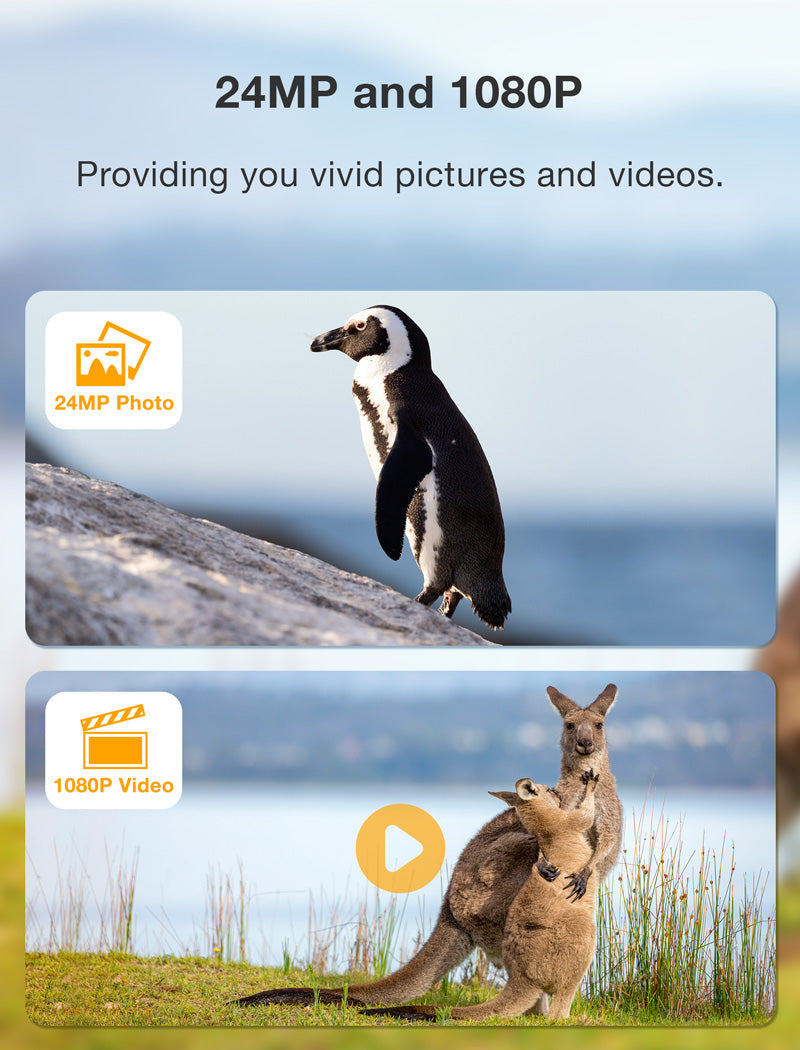 24MP 1080P HD Mini Waterproof Trail Camera - Campark Trail Camera ...